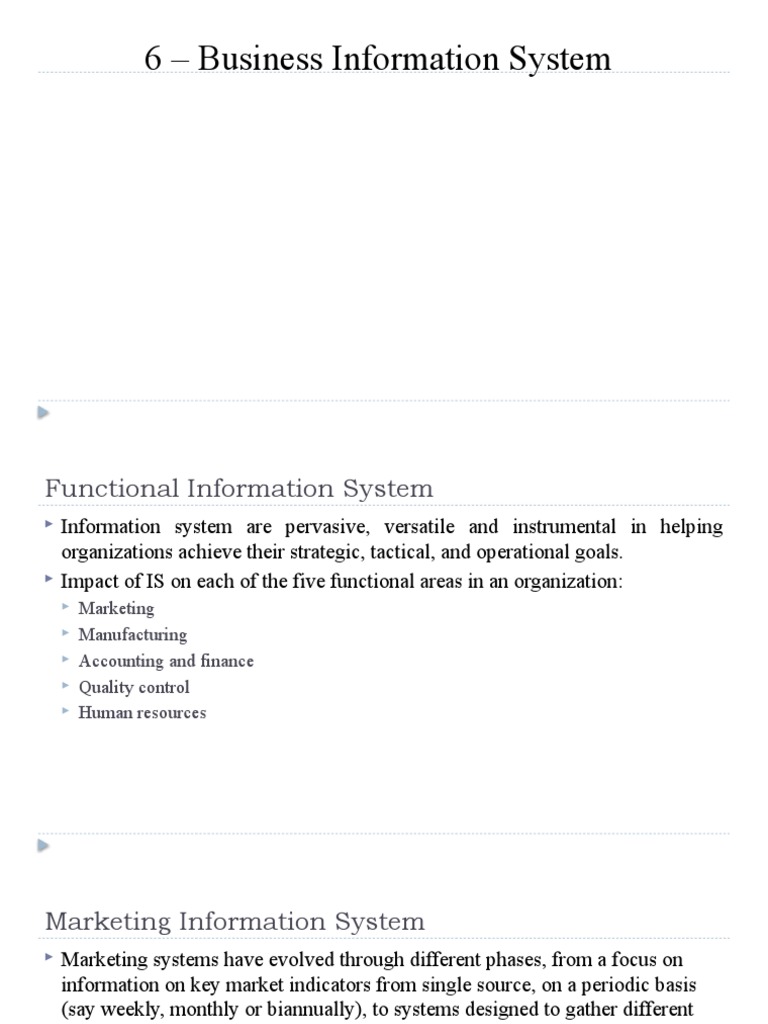 6 - Business Information System | PDF | Banks | Information System