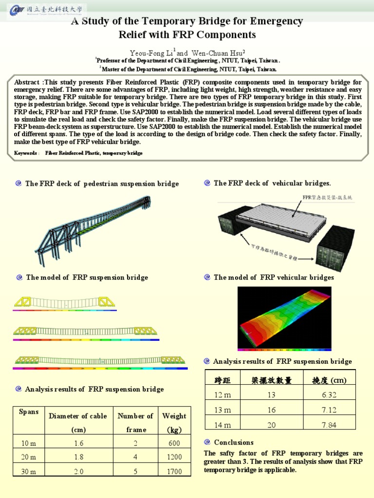12.A Study of The Temporary Bridge For Emergency Relief With FRP ...