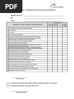 Check List Ingreso | PDF