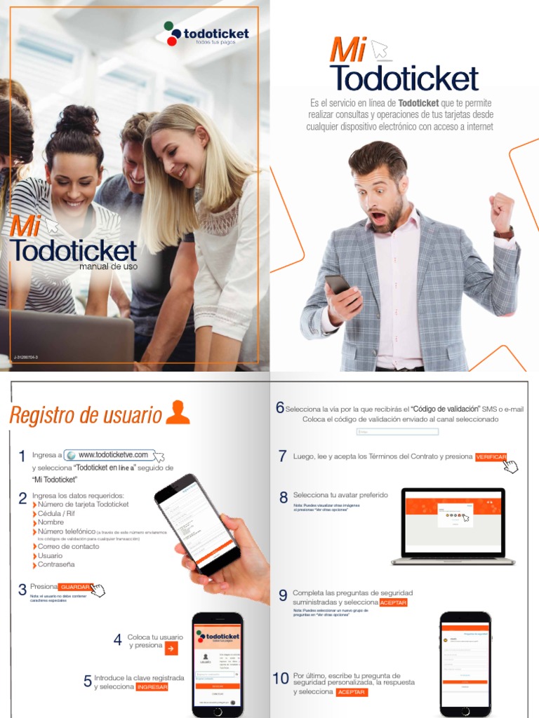 MANUAL MI TODOTICKET - TRANSFERENCIA | PDF | Contraseña | Informática