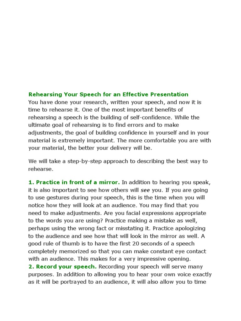 10 Effective Techniques for Rehearsing Your Speech and Boosting ...
