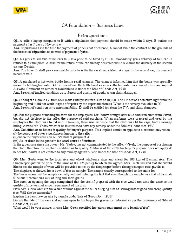 Soga - Qa PDF | PDF | Breach Of Contract | Sales