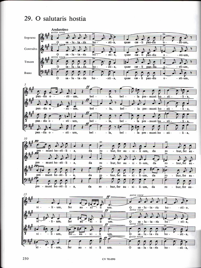 Rossini - O Salutaris Hostia Carus | PDF