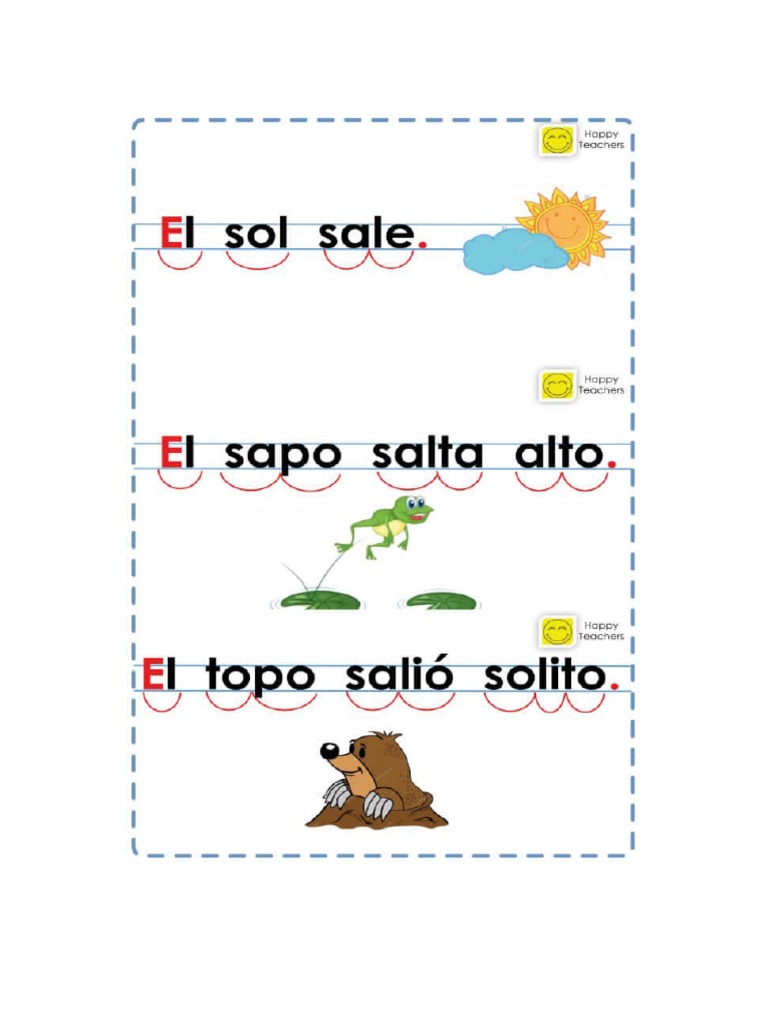 Oraciones para Primero Basico | PDF