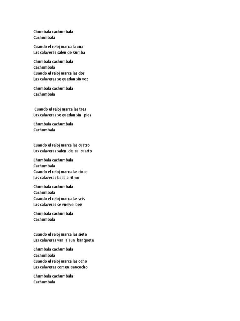 Chumbala Cachumbala | PDF