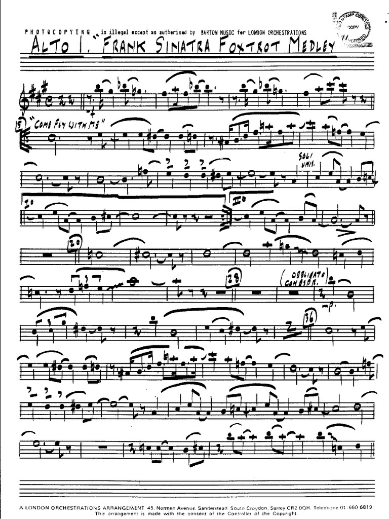 Frank Sinatra Foxtrot Medley 53 Pages | PDF