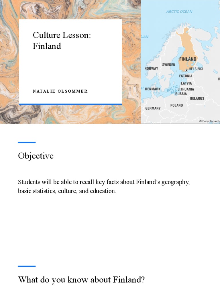 Culture Lesson Finland | PDF