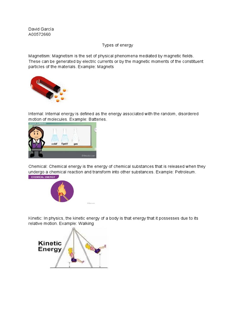 A1 Types of Energy | PDF