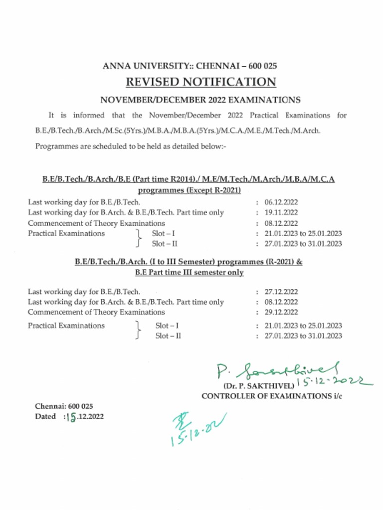 Revised Practical Schedule ND2022 PDF | PDF