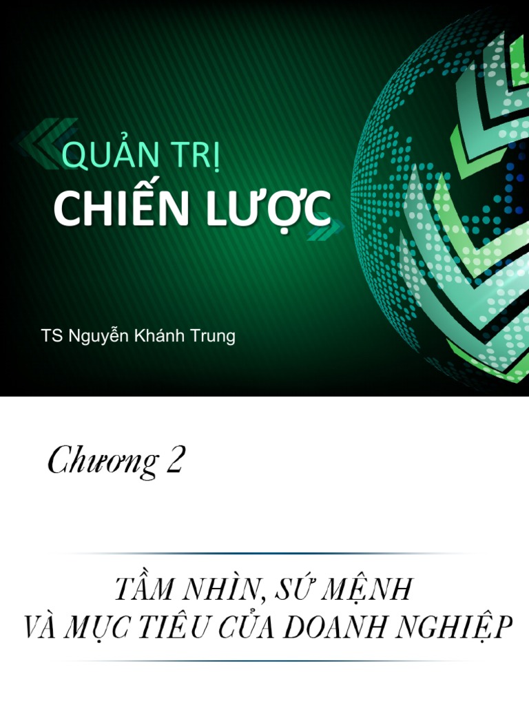 Chuong 2 - Tam Nhin - Su Menh Va Muc Tieu Cua DN | PDF