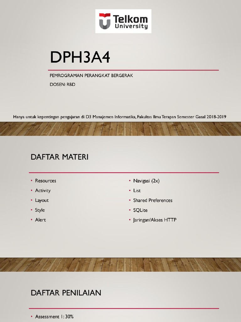 Pemrograman Perangkat Bergerak Dosen RBD | PDF