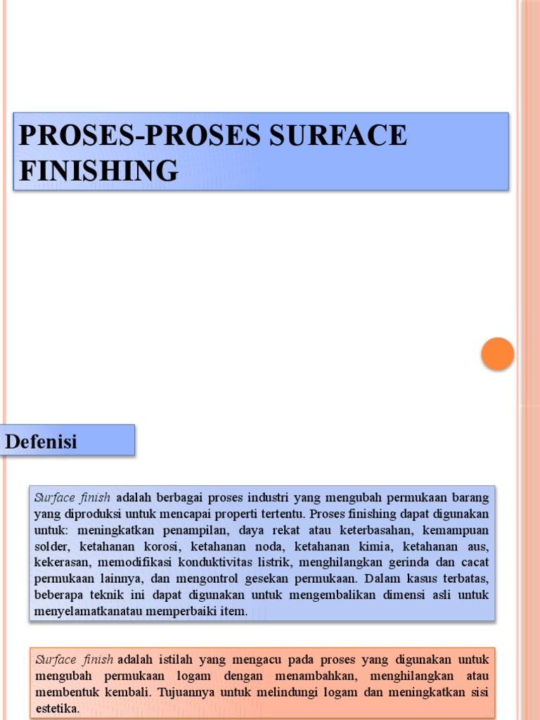 Proses Surface Finishing Logam | PDF