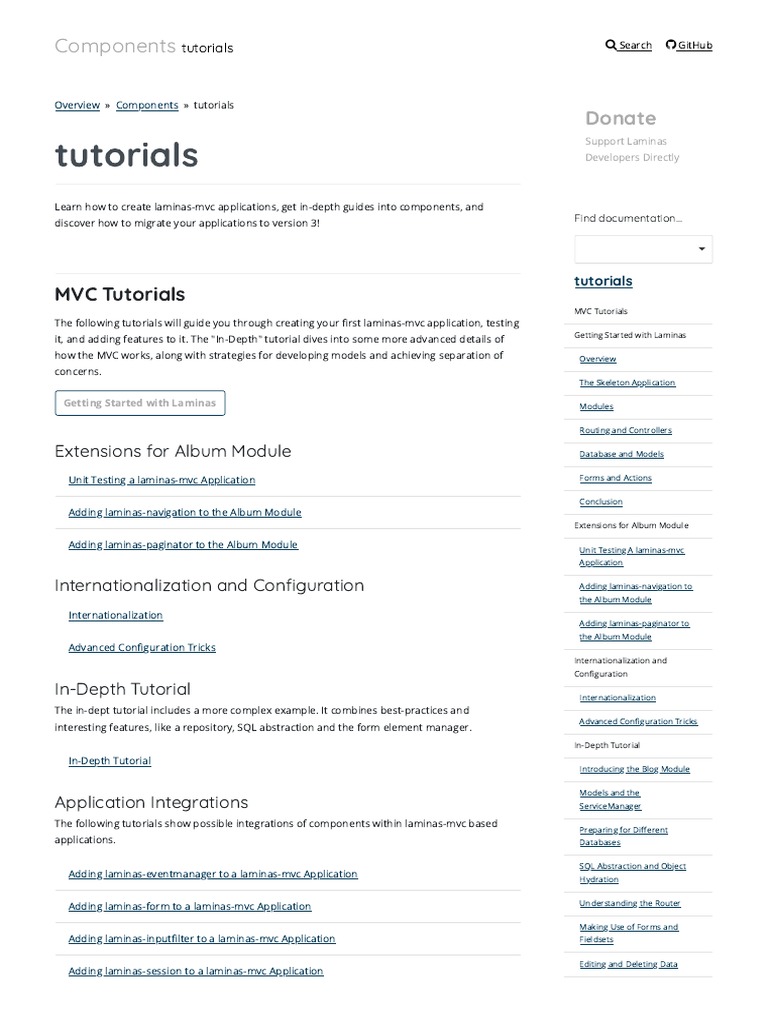 Tutorials - Laminas Docs | PDF | Information Technology Management | Computing