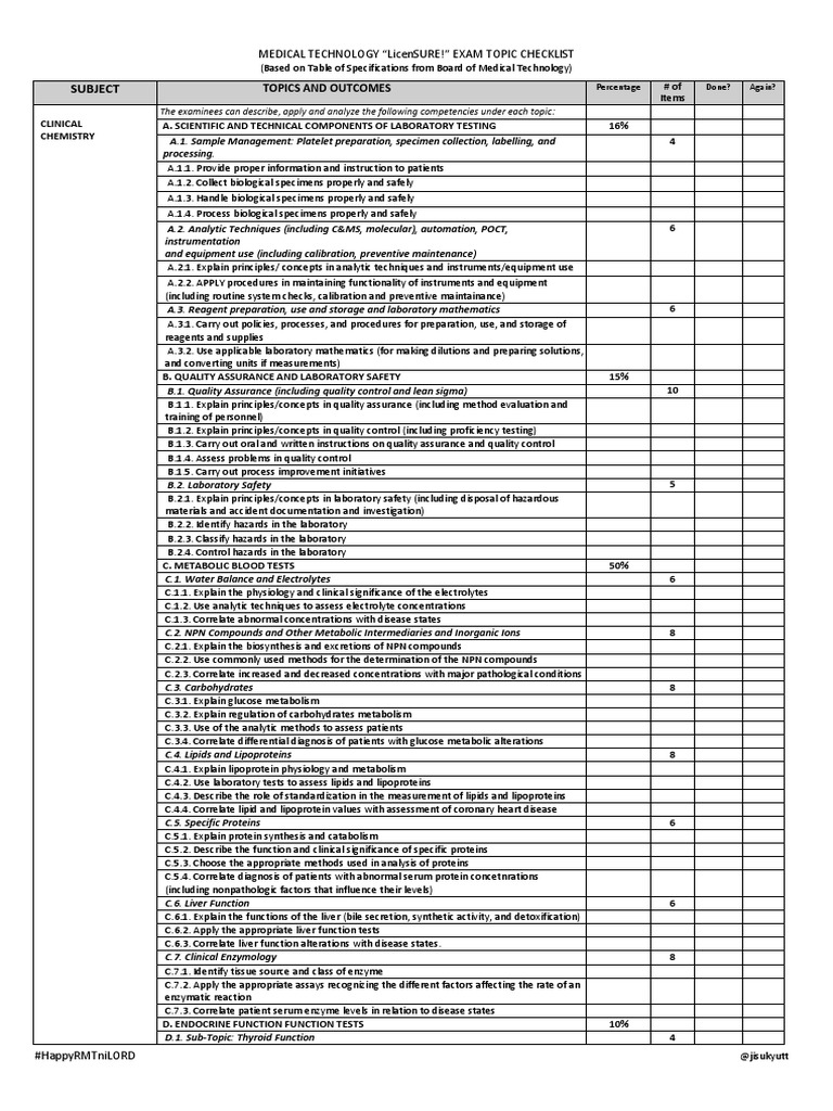 Study Guide Medtech PDF | PDF | Blood Cell | Blood Type
