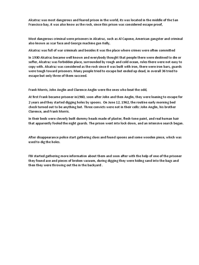 Escape From Alcatraz | PDF