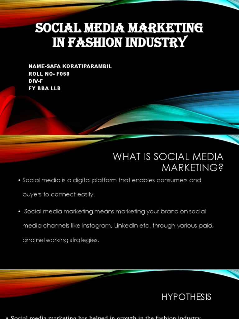 F050 Social Media Marketing in Fashion Industry 2 | PDF | Social Media ...