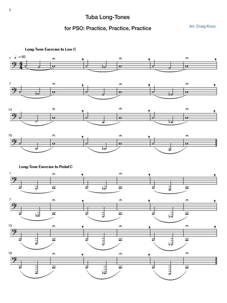 Tuba Long-Tones PDF | PDF
