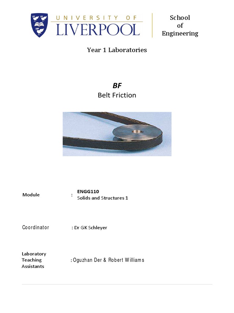 BF Lab Script 2018 PDF | PDF | Belt (Mechanical) | Applied And Interdisciplinary Physics