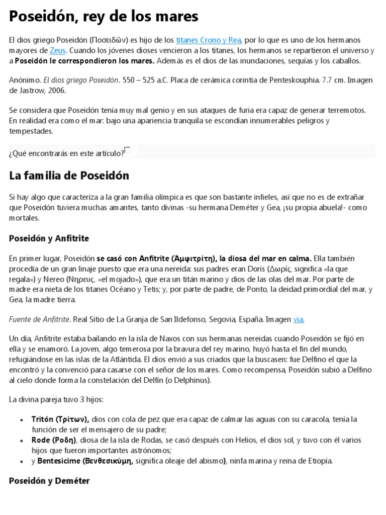 Poseidón POR REVISAR | PDF | Minotauro | Medusa