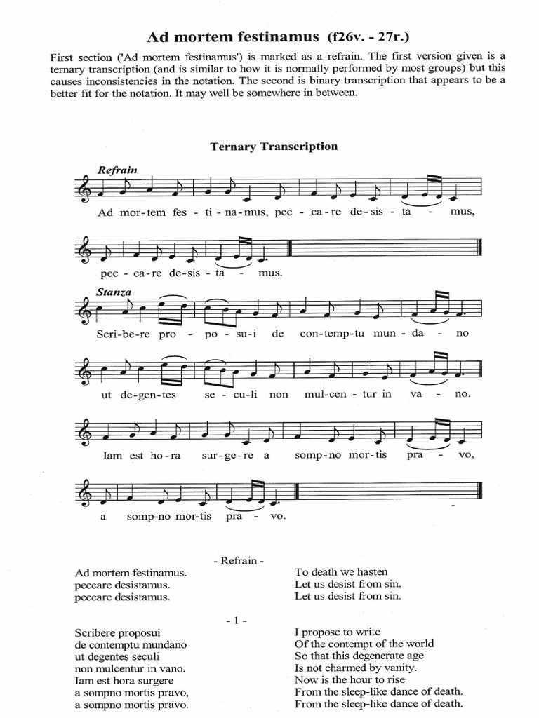 ad mortem festinamus pg 1 | PDF