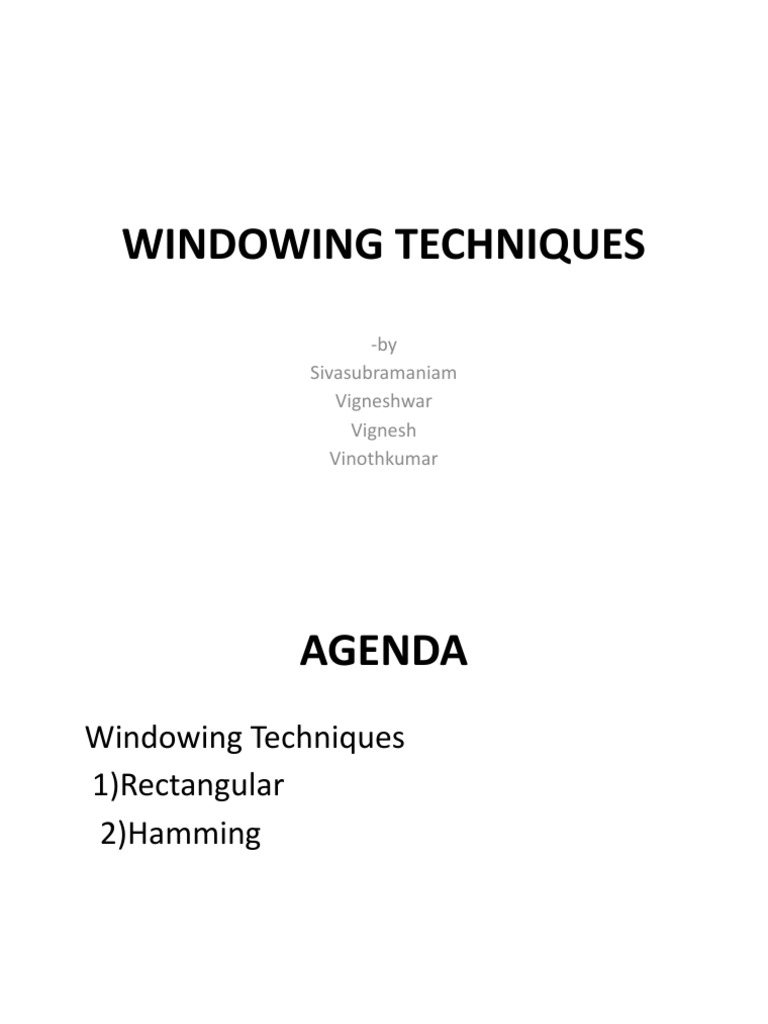 Windowing Techniques | PDF | Information And Communications Technology ...