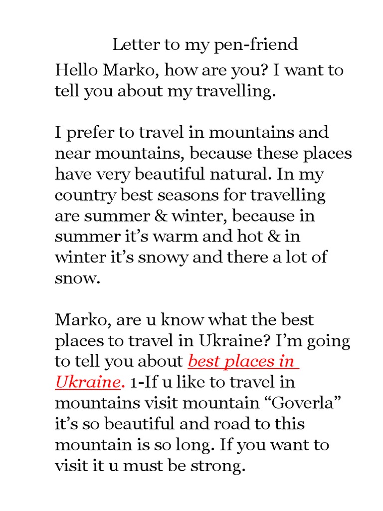 Text To My Pen-Friend | PDF | Social Science | Poetry