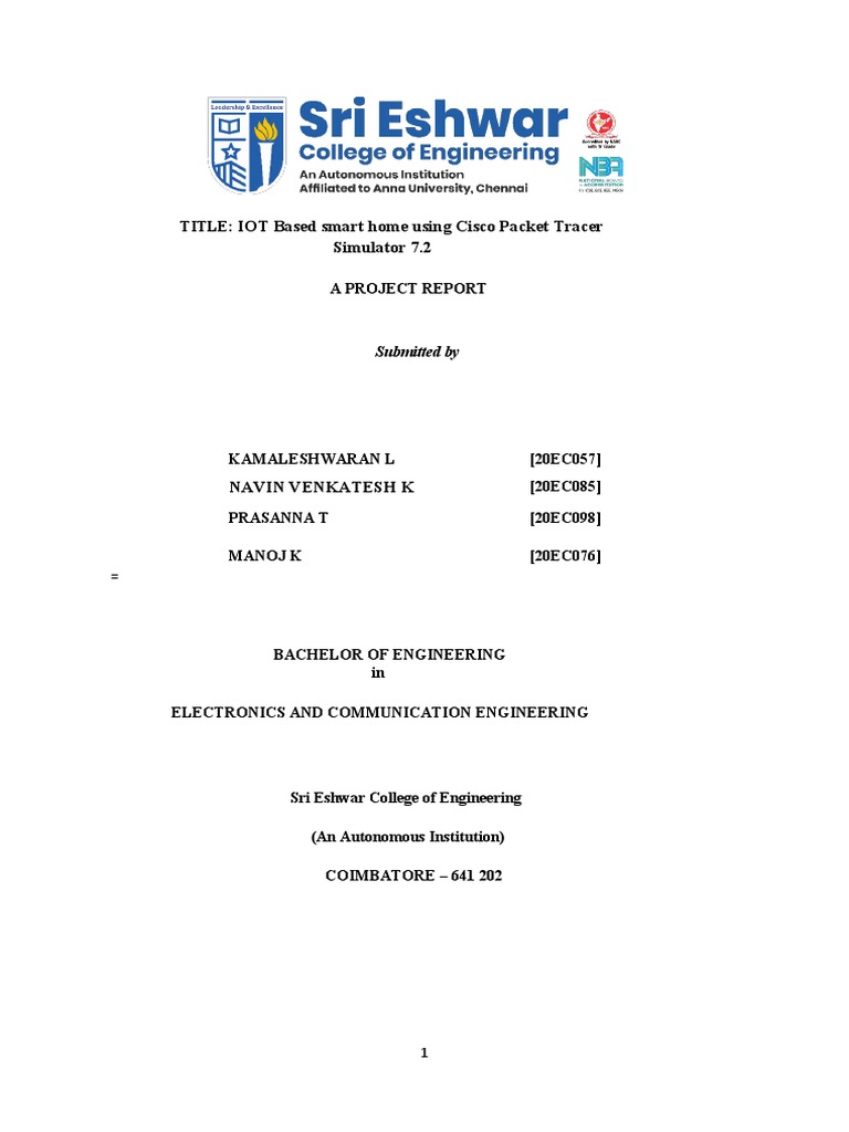 Smart Home Report | PDF | Internet Of Things | Home Automation