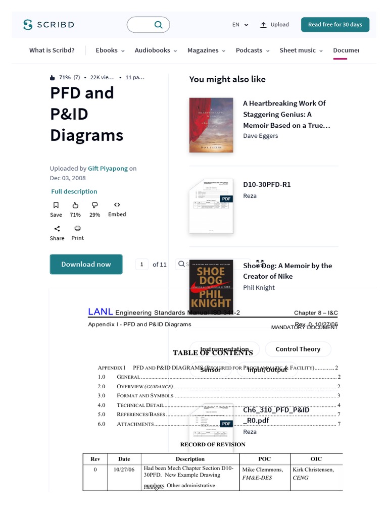 XYZ: PFD and P&ID Diagrams - PDF - Instrumentation - Control Theory ...