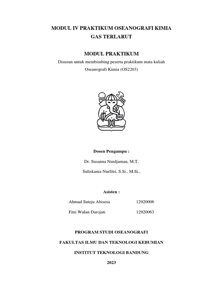 Modul IV Oseanografi Kimia 2023 Revisi | PDF | Sains & Matematika | Teknologi & Rekayasa