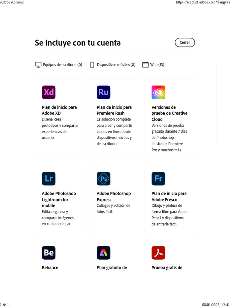 Adobe Account | PDF | Adobe Photoshop | Multimedia