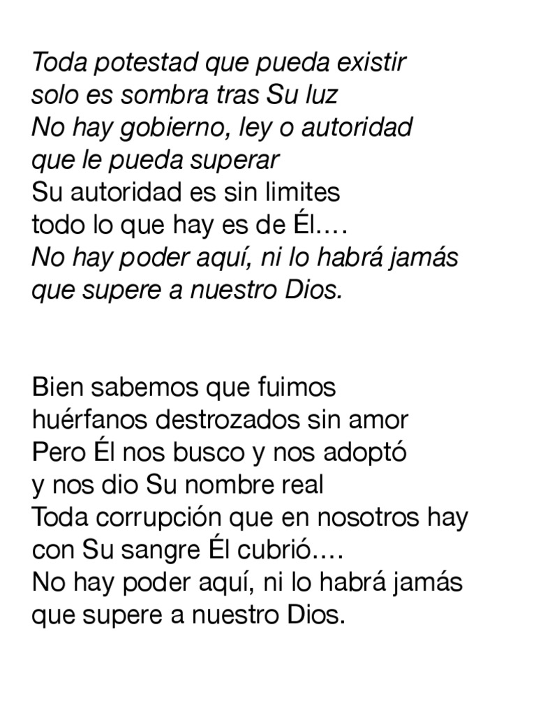 Victorioso Es Nuestro Dios - Letra | PDF