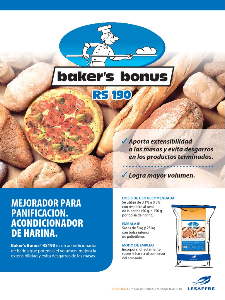 BAKER S BONUS - Lesaffre - Relajante de Masa | PDF | Panes | Comida y ...