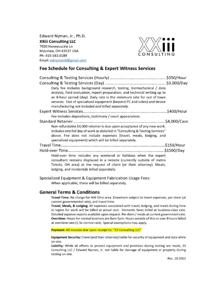Fee Schedule | PDF