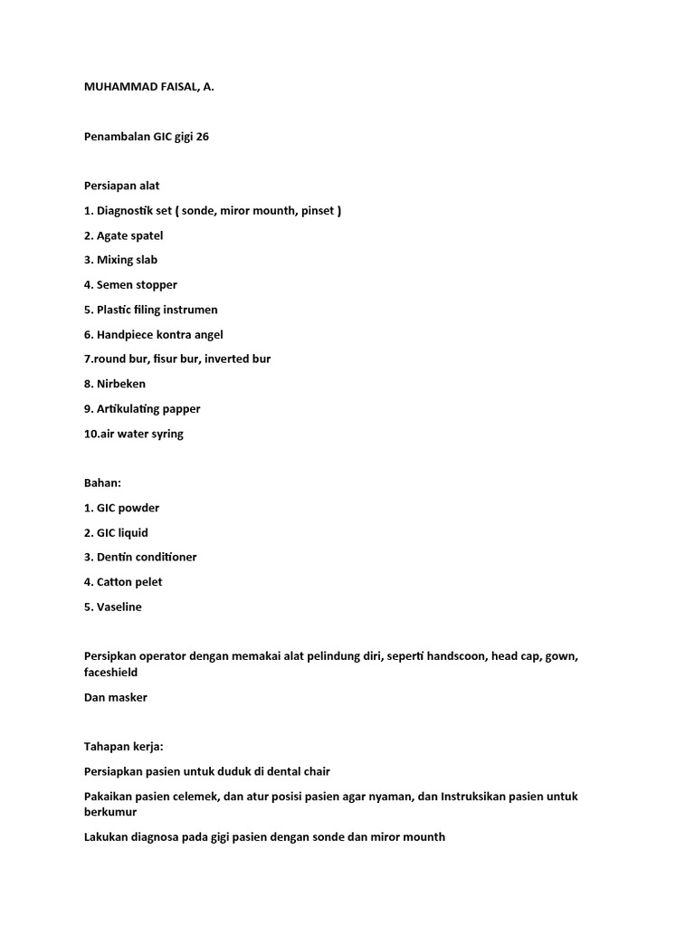 GIGI 26 GIC PENAMBALAN | PDF