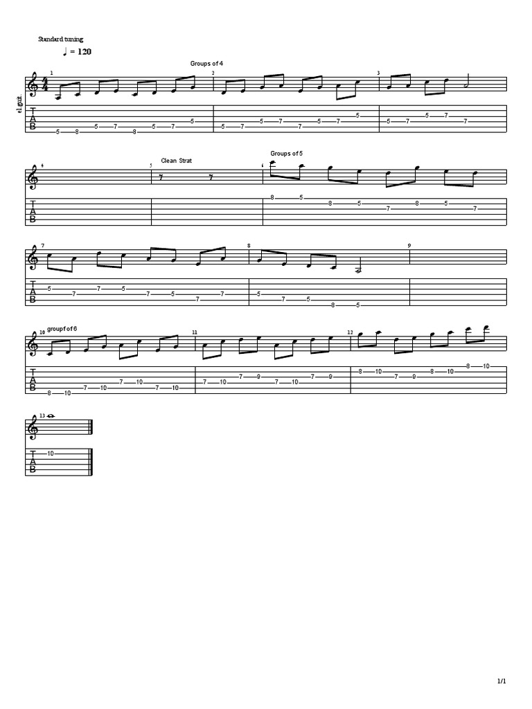 Guitar Practice Patterns | PDF