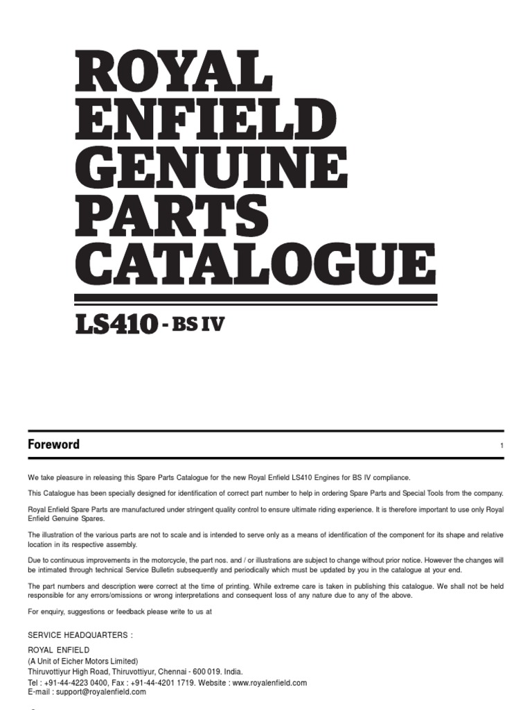 01 LS410 BS4 Efi Engine Parts Catalogue | PDF | Screw | Mechanical ...