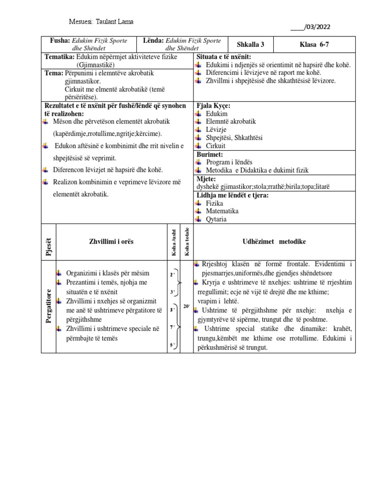 Ditar Gjimnastike 90 Min I Plote | PDF