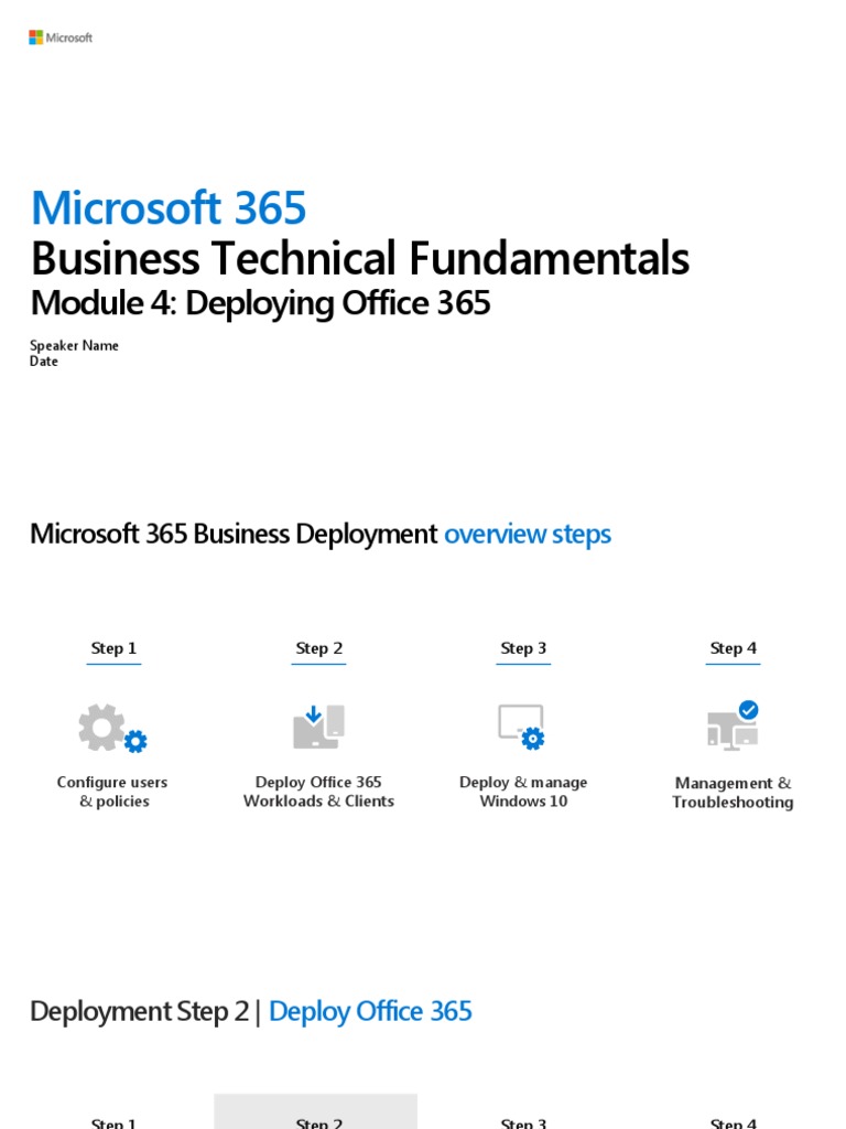 Deck 4 Deploying Office 365 | PDF | Microsoft Office | Windows 10