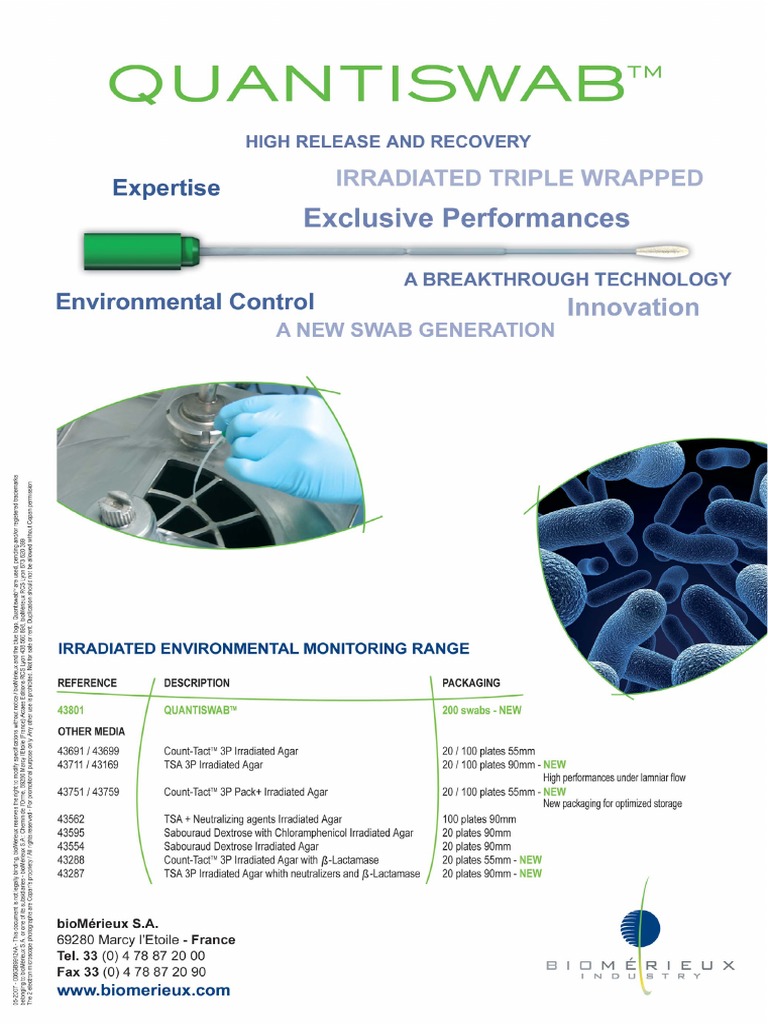 Quantiswab Environmental Swab Brochure | PDF
