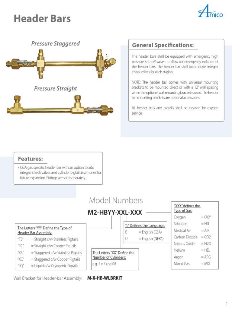 Header Bars - AMICO | PDF | Statistical Mechanics | Equipment
