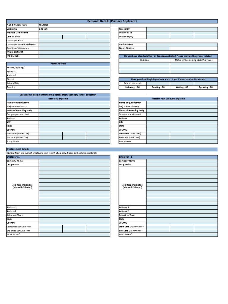 Initial Assessment Form Details | PDF | Vocational Education ...