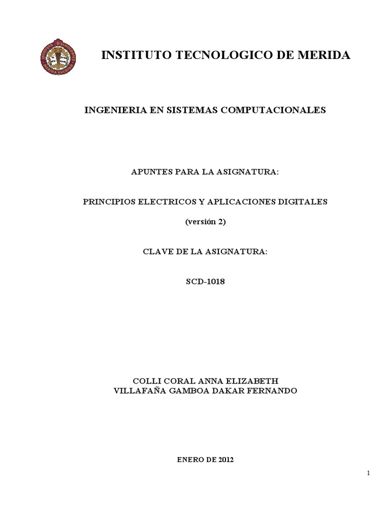 Instituto Tecnologico de Merida Ingenier | PDF | Inductor | Electricidad