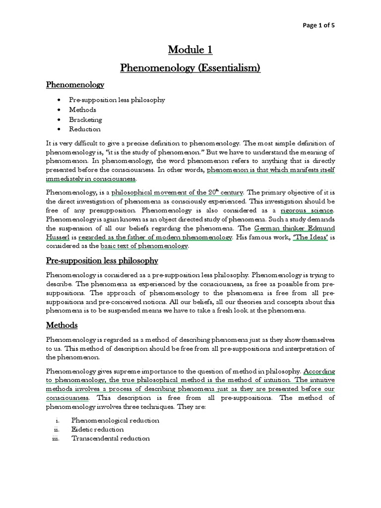 Phenomenology | PDF | Phenomenology (Philosophy) | Edmund Husserl