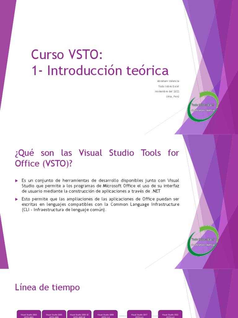 Curso VSTO Introducci N - Todo Sobre Excel | PDF | Microsoft Office ...