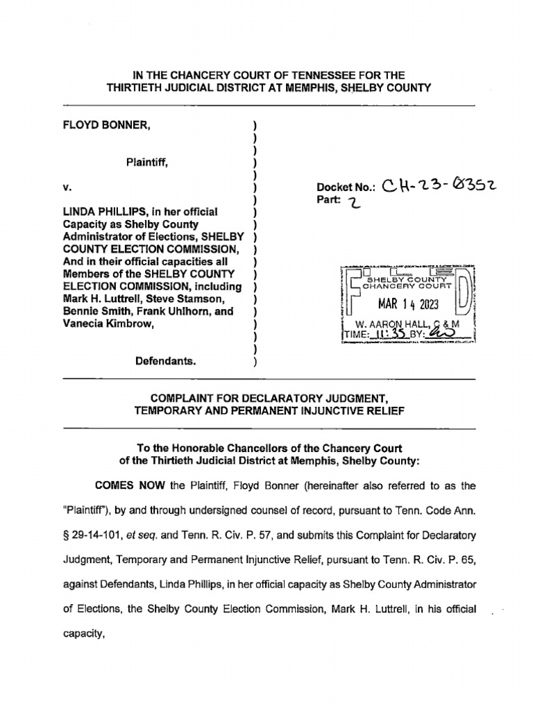 Case Documents - Case Id Ch-23-0352 - Docket Code Complaint For ...