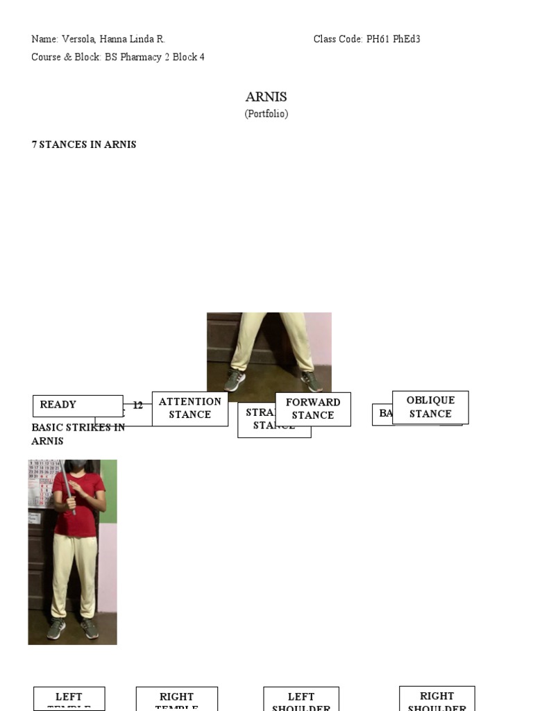 7 Stances in Arnis | PDF