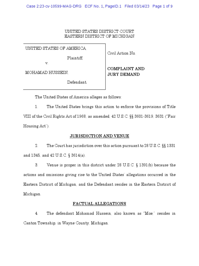 Lawsuit Against Dearborn Heights Landlord Who Sexually Harassed Several ...