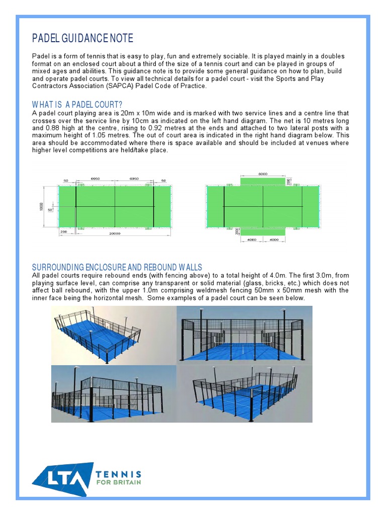 Lta Padel Guidance Note | Download Free PDF | Beam (Structure) | Concrete