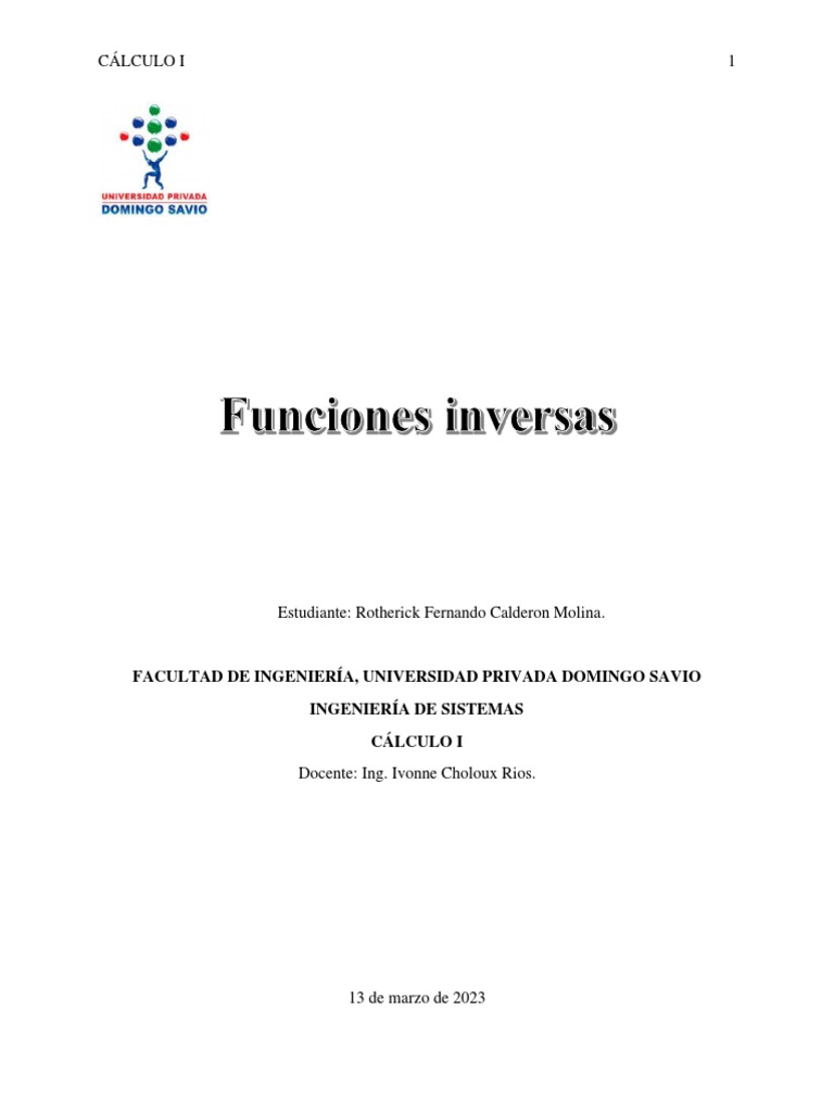 Cálculo I - Rotherick Calderon 2023 | PDF | Ciencias sociales | Tecnología