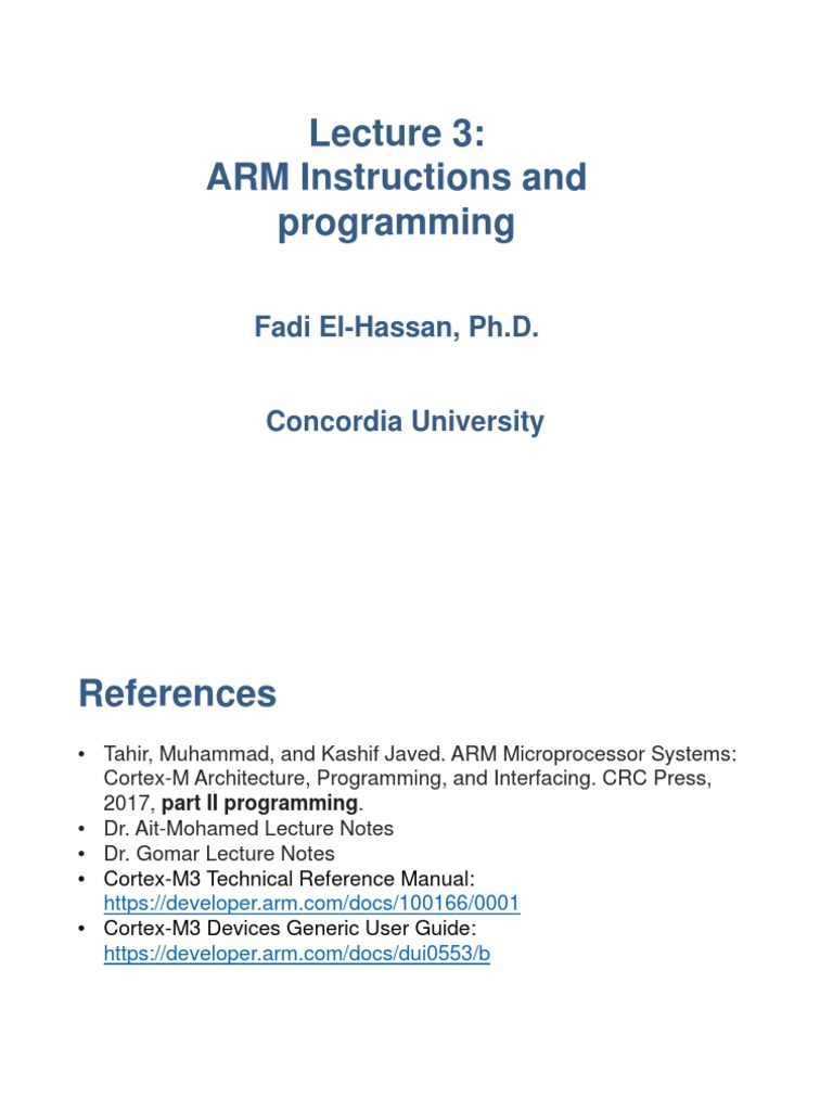 ARM Programming: Instructions Overview | PDF | Computer Data | Computer ...
